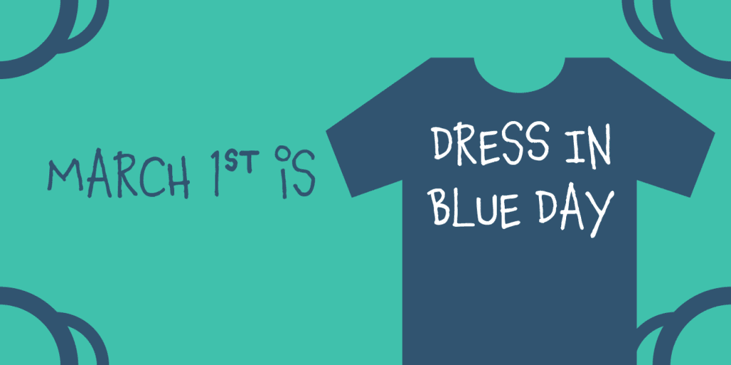 We Dress in Blue for Colon Cancer Awareness!