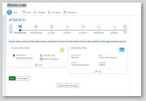 eCheck-In Information | The Oregon Clinic
